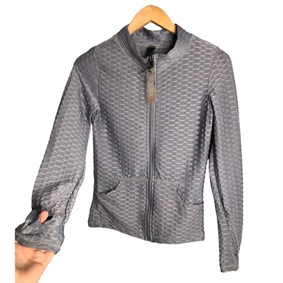 New Mix | Jackets & Coats | New Mix New Blue Textured Zip Up Jacket ...